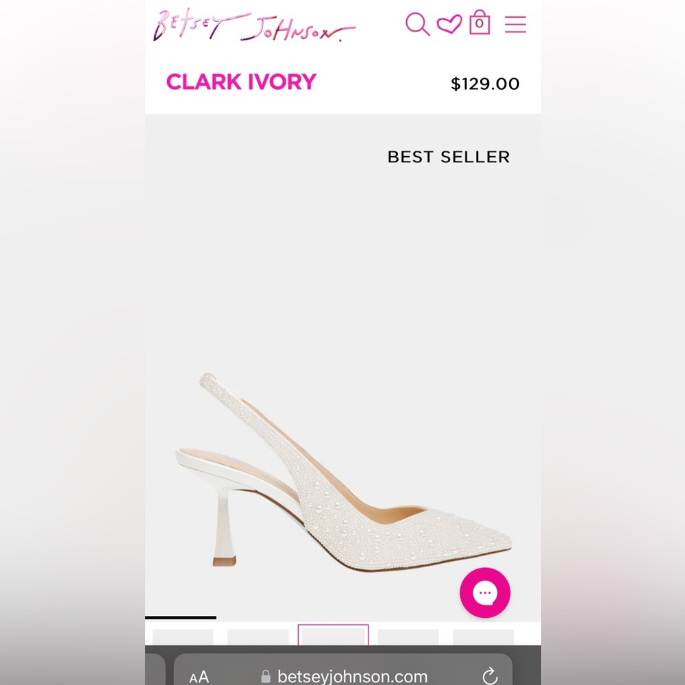 Betsy Johnson Clark Ivory Wedding Shoes - Gem